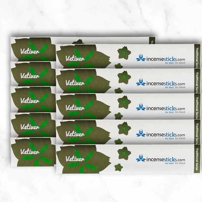 Vetiver Incense 8" 10 Sticks Pack: 10 Packs - Walmart.com