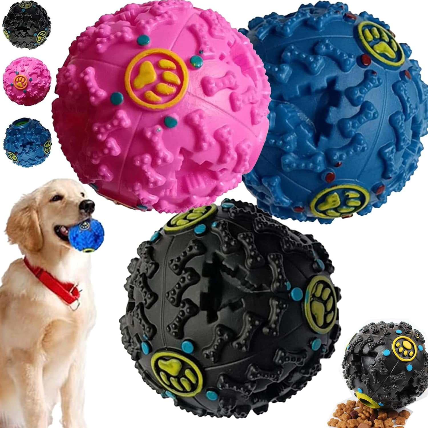 Vetlora Dog Ball, Interactive Dog Ball, Dogs Balls Toy - Teeth Cleaning ...