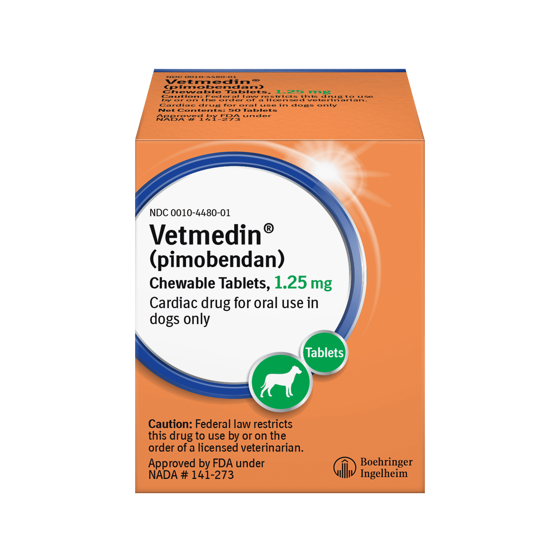 Vetmedin (Pimobendan) Chewable Tablets for Dogs, 1.25 mg - Walmart.com