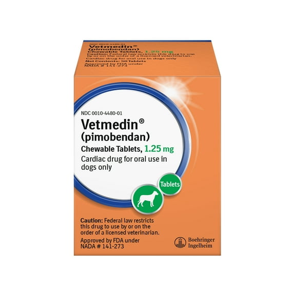 Vetmedin (Pimobendan) Chewable Tablets for Dogs, 1.25 mg HSA/FSA ...