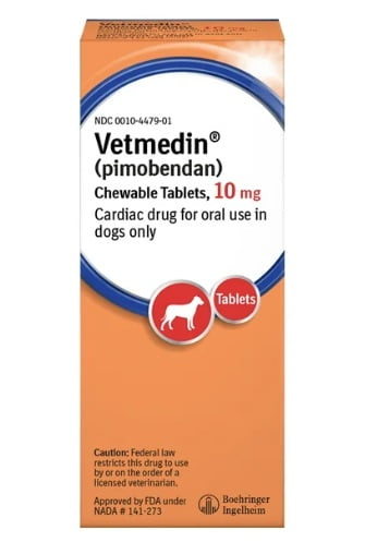 Vetmedin (Pimobendan) Chewable Tablets for Dogs, 10 mg HSA/FSA Eligible ...