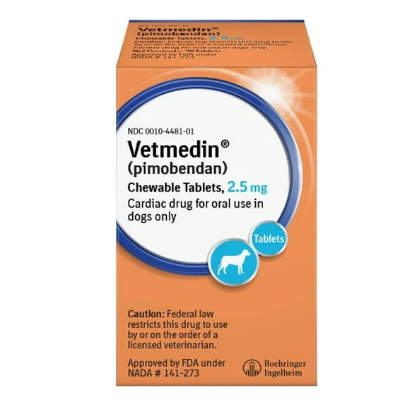 Vetmedin (Pimobendan) Chewable Tablets for Dogs, 2.5 mg HSA/FSA ...