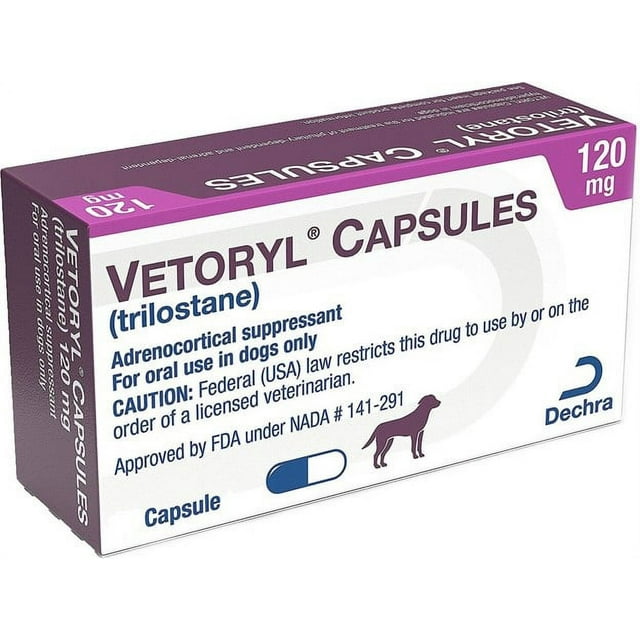 (60 pack) Vetoryl (trilostane) Capsules for Dogs, 120mg, 30 Capsules ...