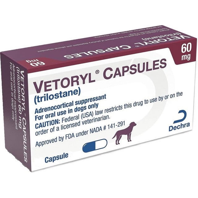 Vetoryl (trilostane) Capsules for Dogs, 60mg - Walmart.com