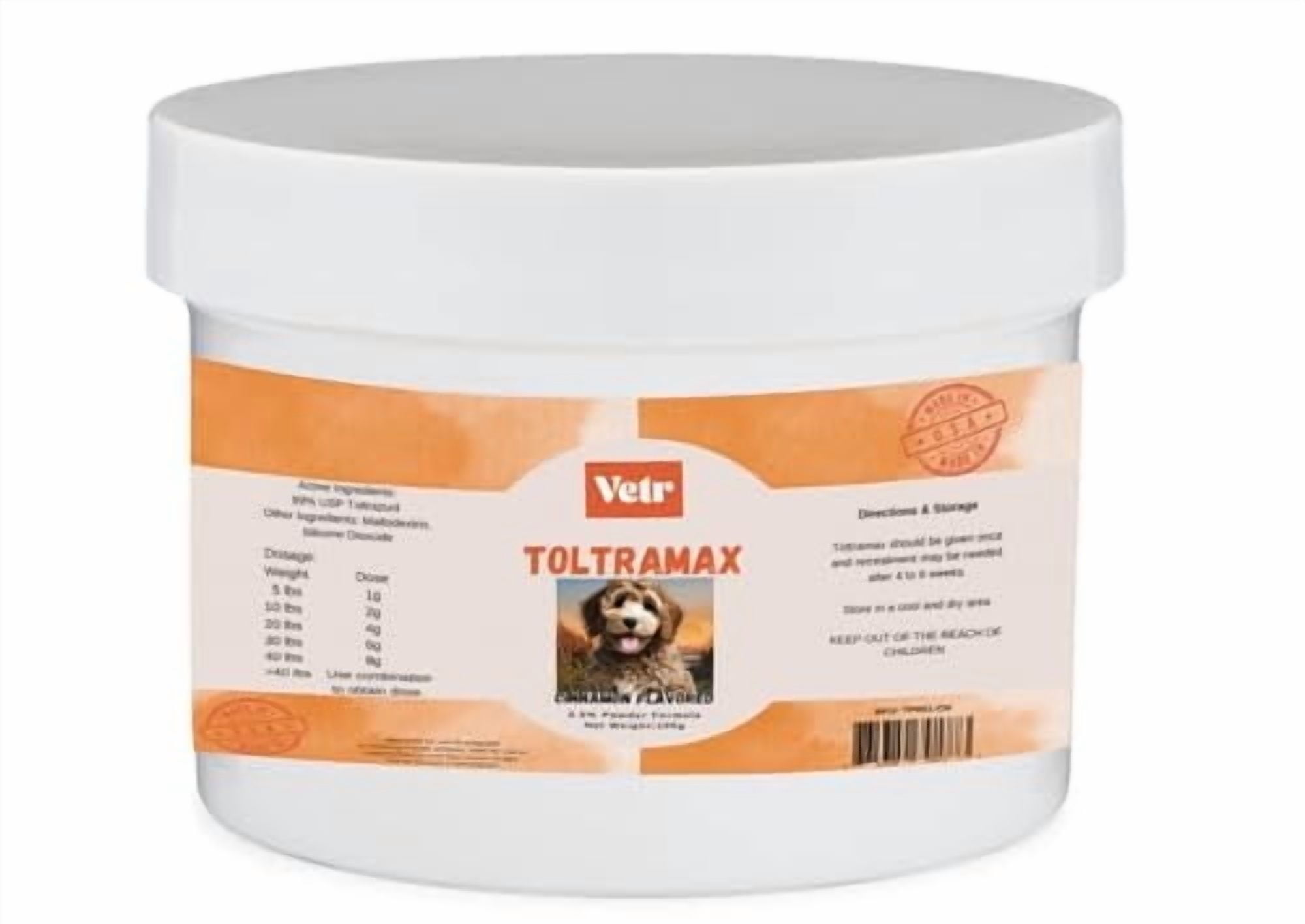 Vetr's Toltramax Powder for Horses, Dogs, Cats, 100g (2.5%, Cinnamon ...