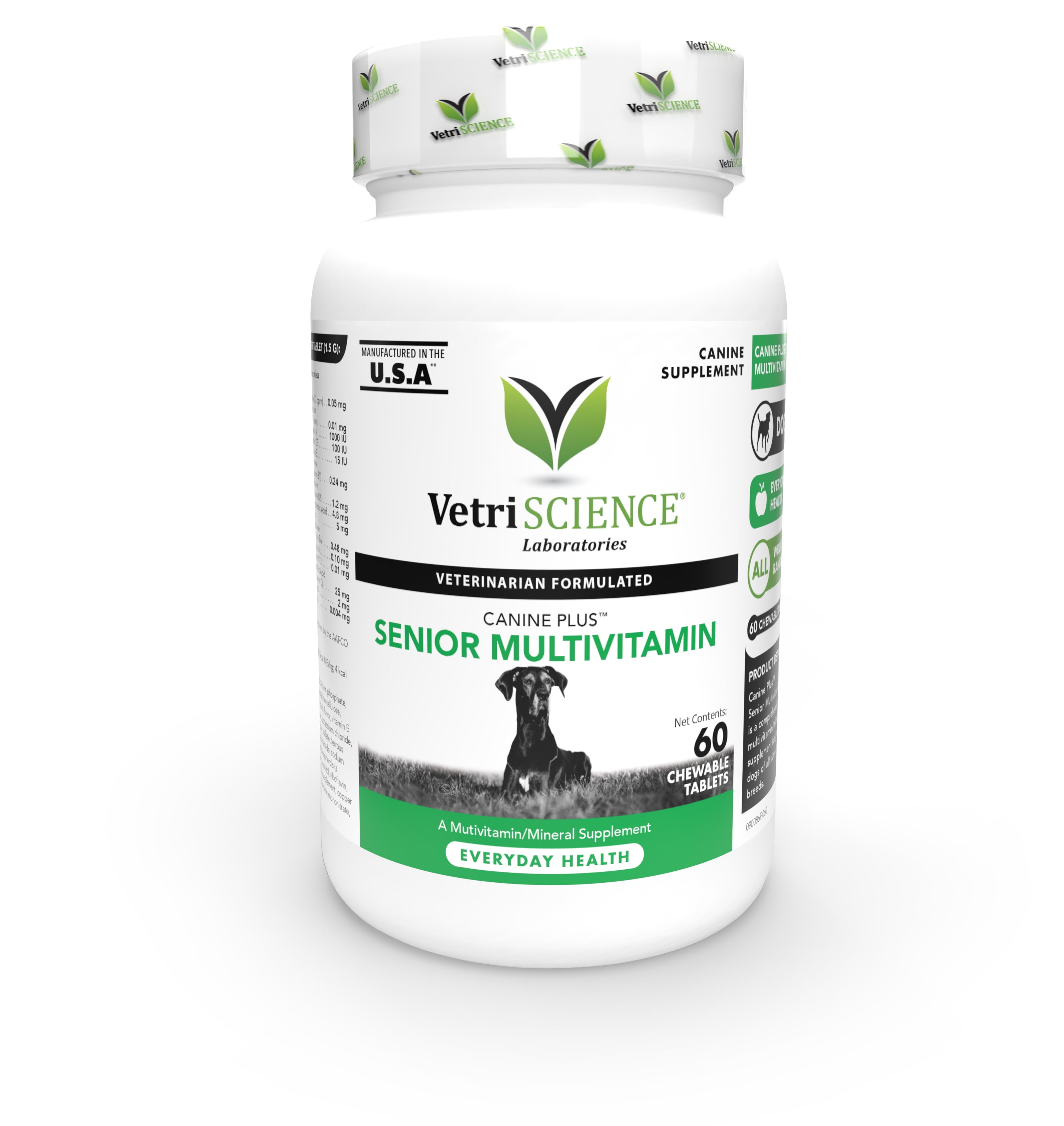 VetriScience 27+ Active Health Aging Multivitamin Chewable Tablets for ...