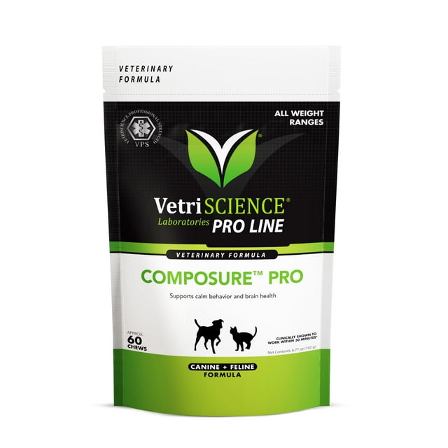 VetriScience Composure Pro - Calming HYZ01 Support Supplement for Cats ...
