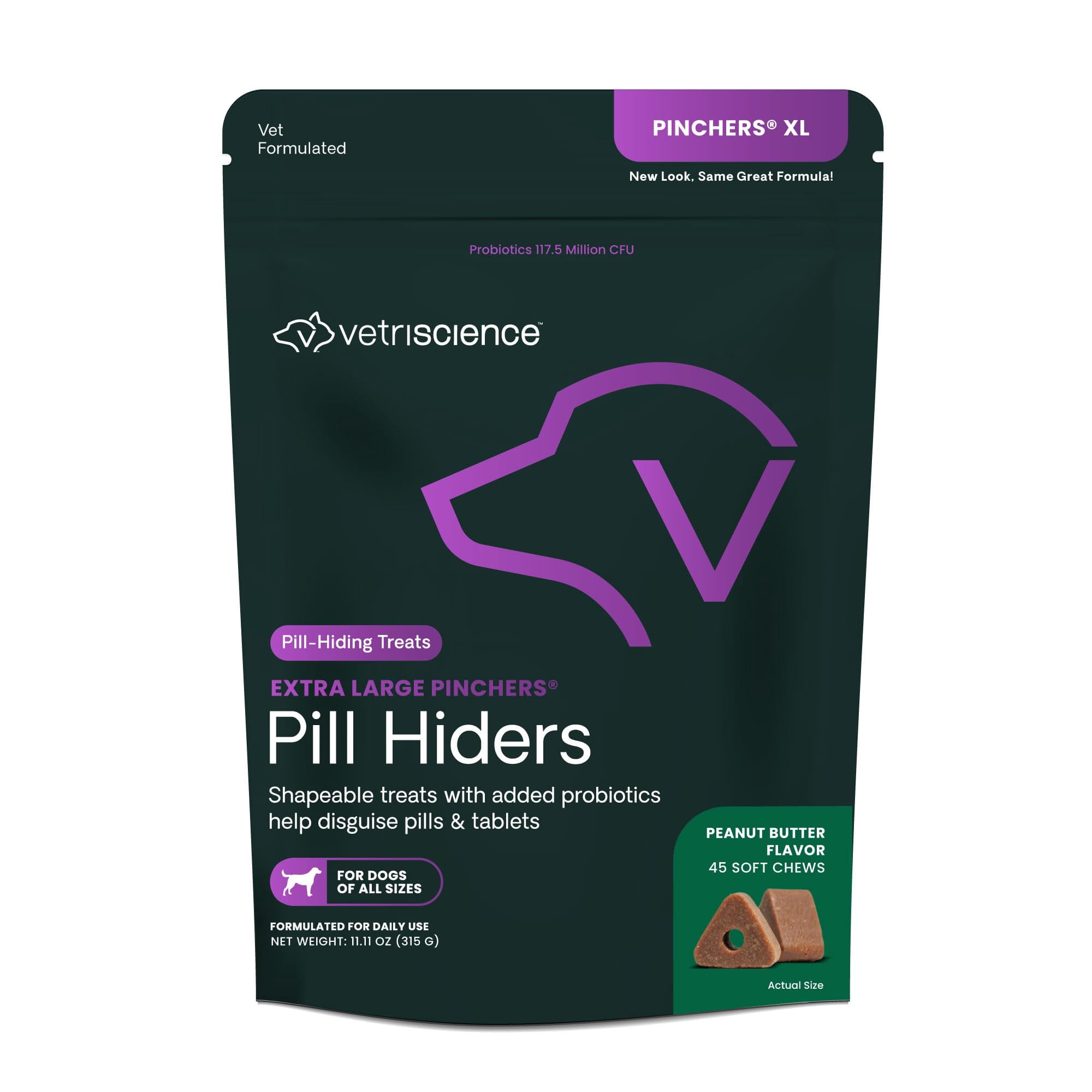 VetriScience Extra LargeITSC Pinchers Pill Hiders Chews, Non-Greasy ...