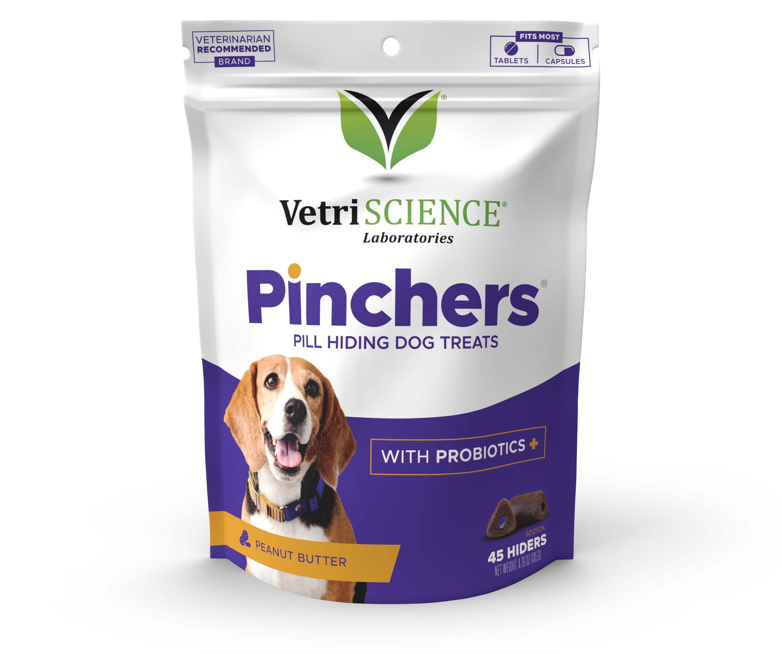 VetriScience Pinchers Pill Hiding Dog Treats with Probiotics, 45 ct, 2 ...