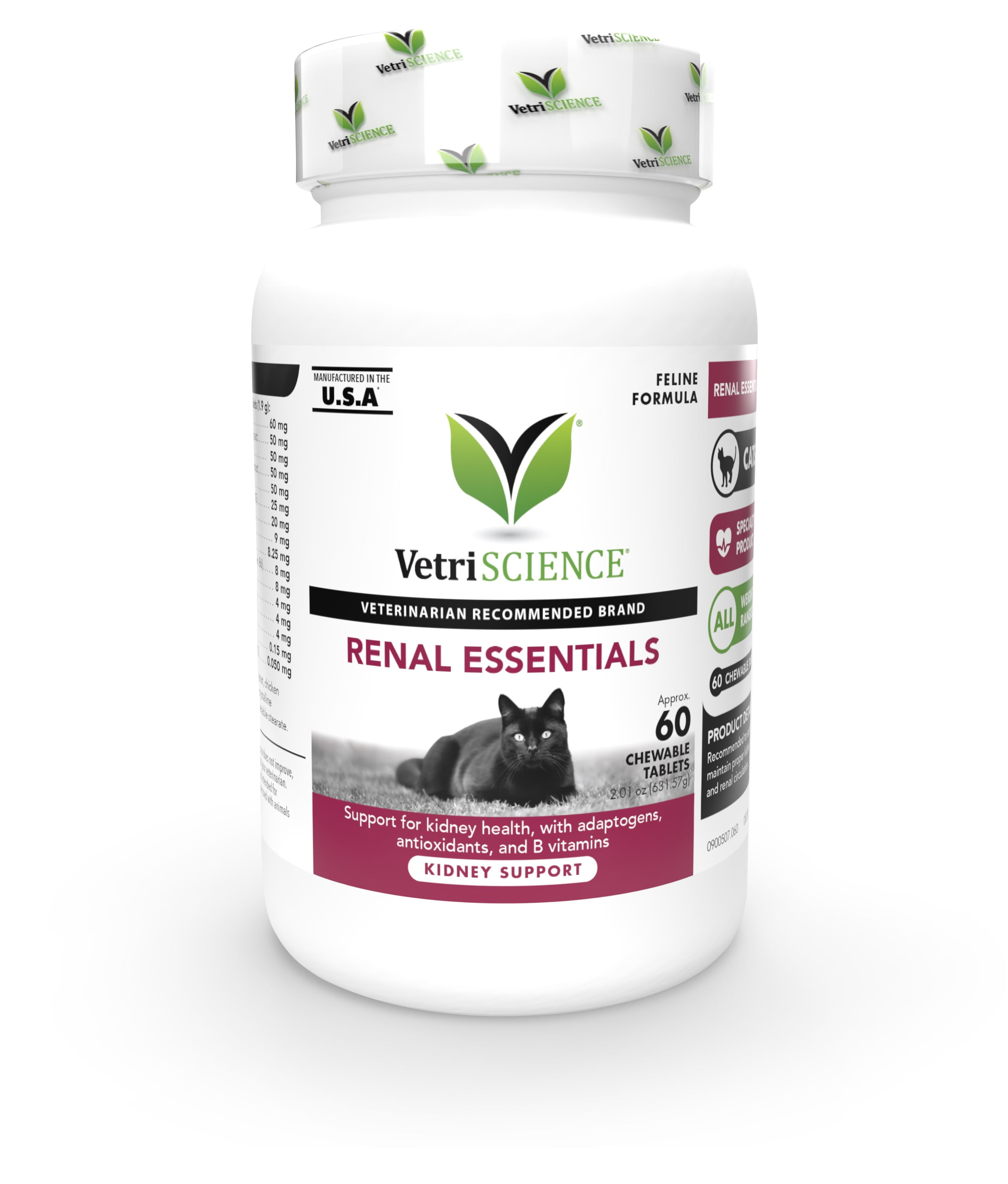 VetriScience Renal Essentials, Feline Urinary Tract Support Supplement ...