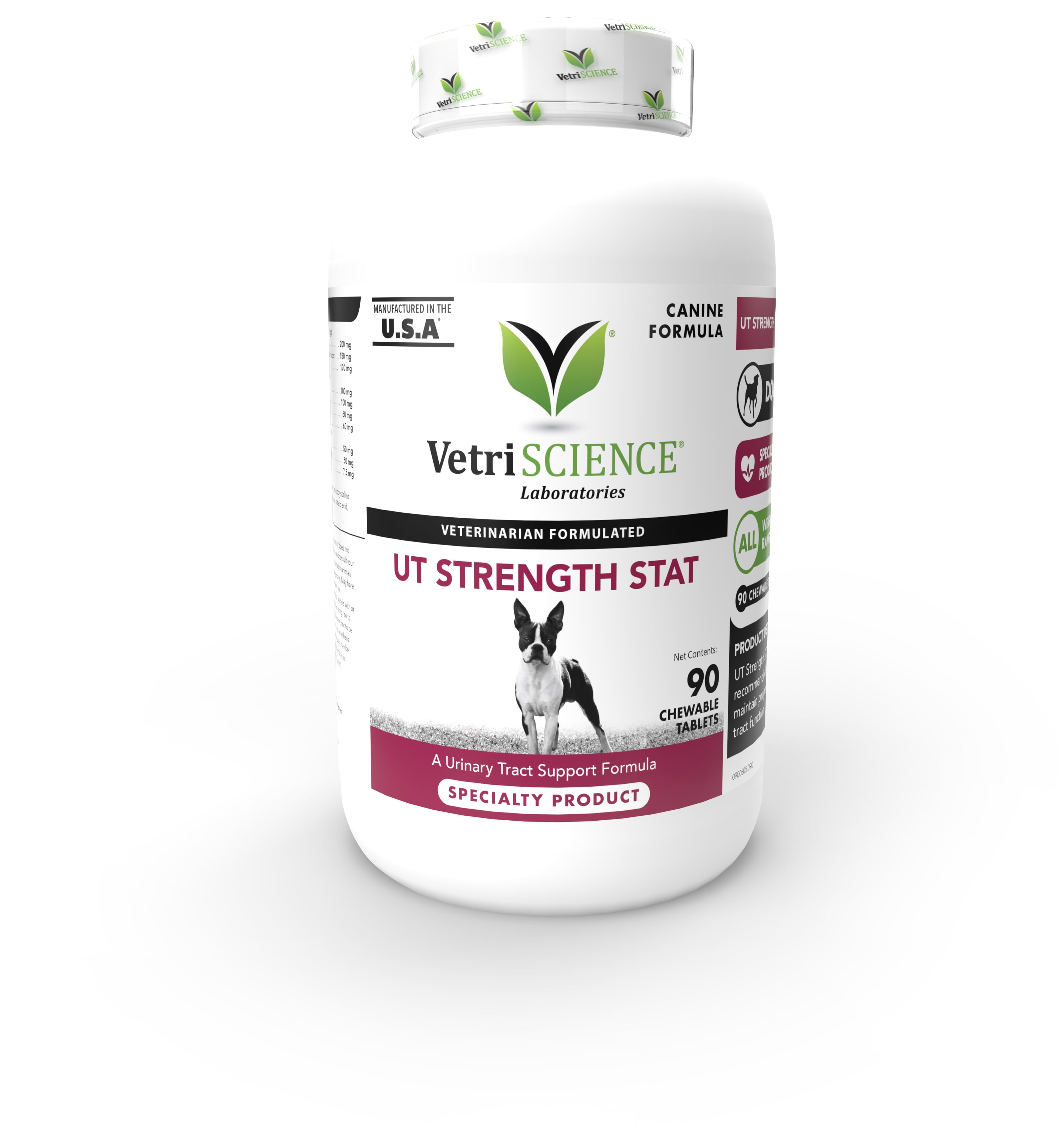 VetriScience UT Strength STAT for Dogs, Cranberry Flavor, 90 Chewables ...