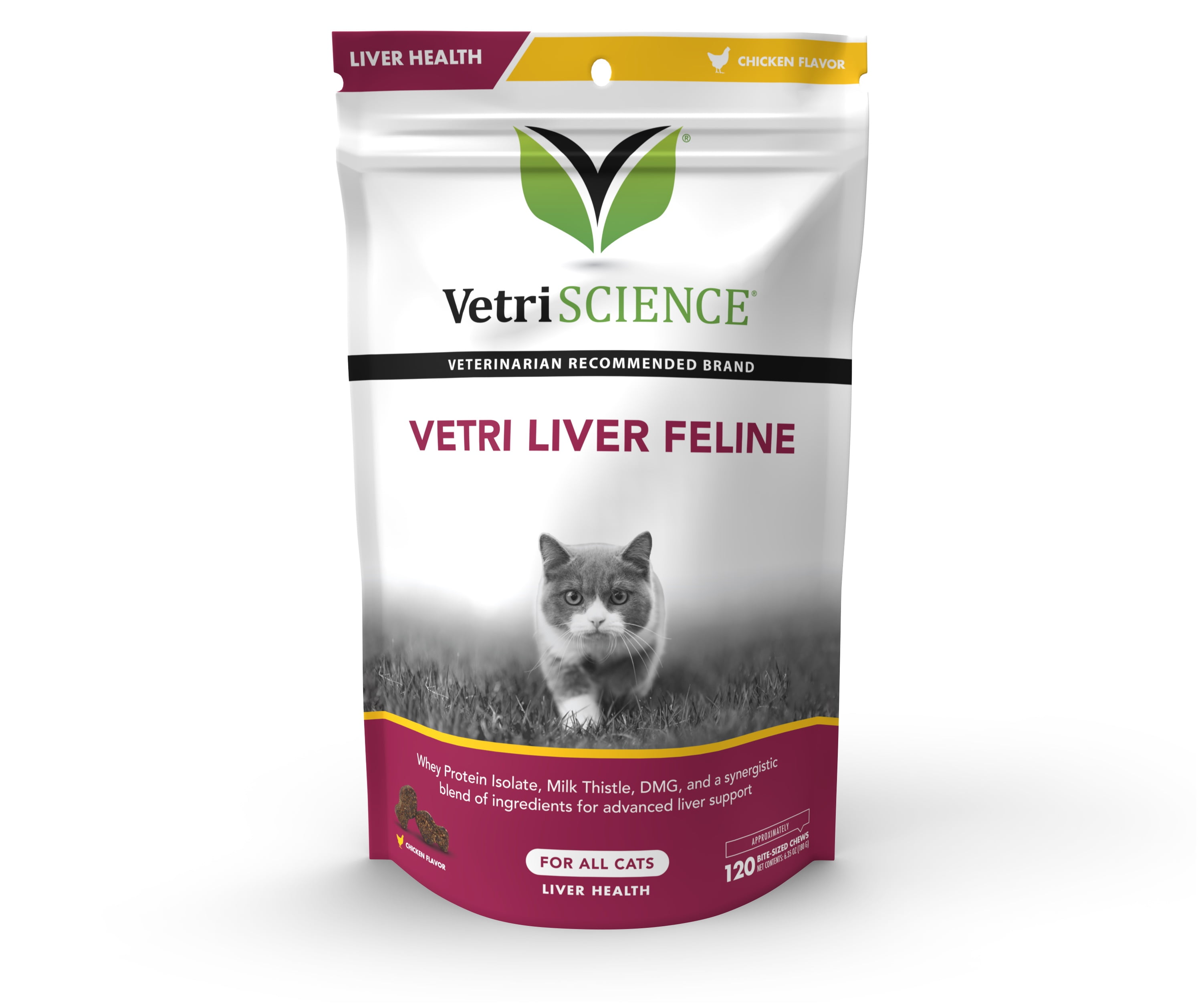 VetriScience, Vetri Liver Feline, 120 Bite-sized Chews, Liver Support ...