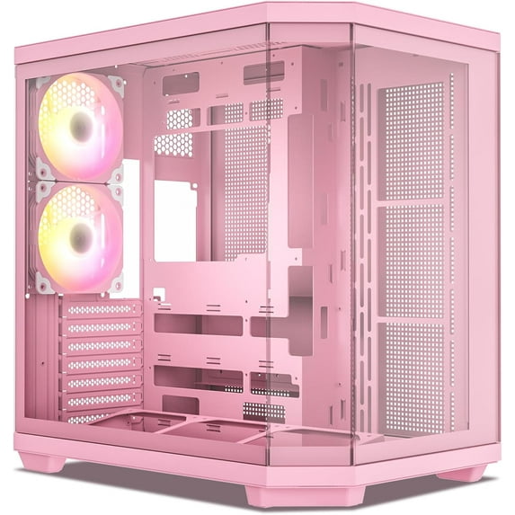 Vetroo CT3 ATX Mid-Tower Gaming Computer PC Case, Triple-Sided Tempered ...