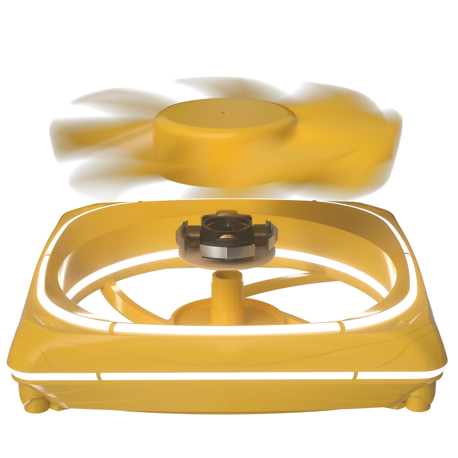 Vetroo DF120 RGB LED Case Fan - 120mm High Airflow Cooling Fan with Vibrant Yellow Frame, Ideal ...