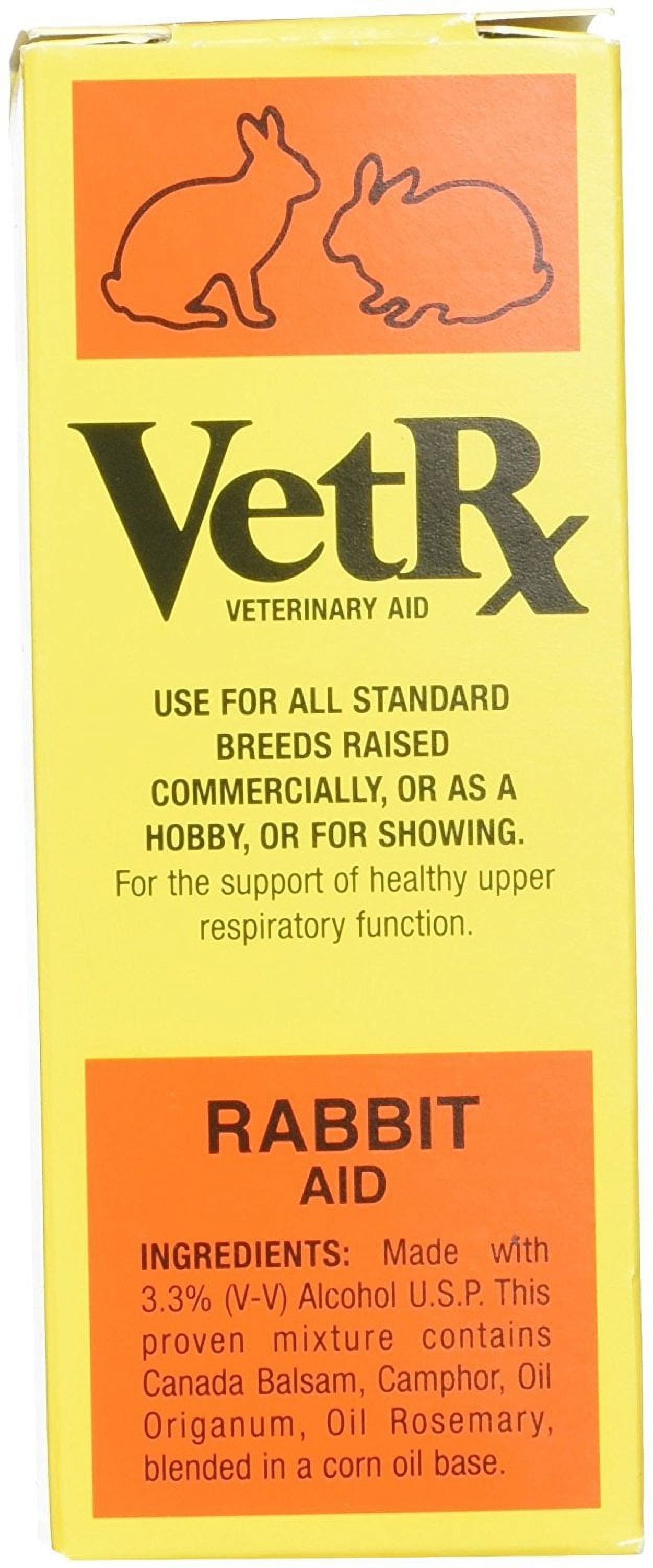 VetRx Rabbit Remedy, Respiratory Relief, Snuffles, Ear Mites, Ear ...