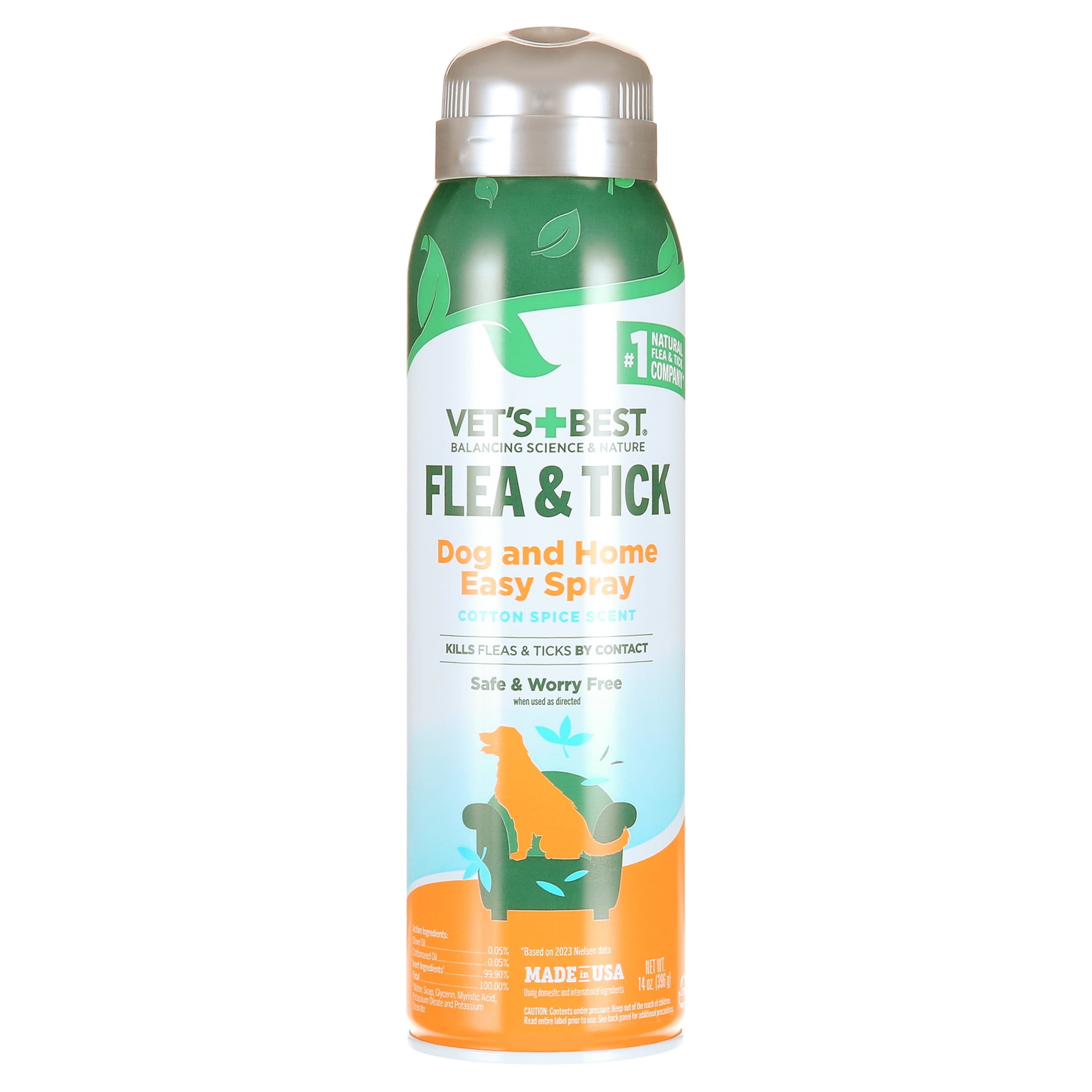 Vet's Best Flea and Tick Easy Spray for Home and Dog - 14 oz. - Walmart.com