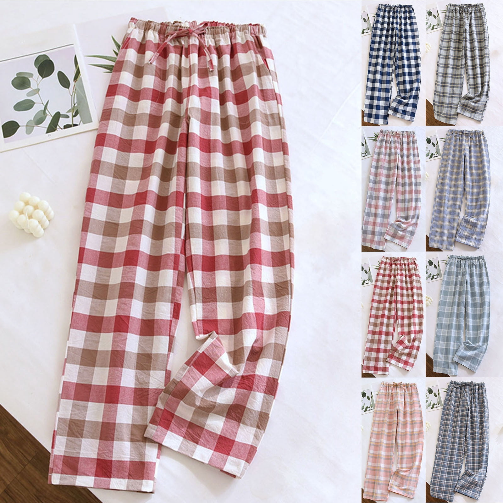 Vetsdori Cotton Pajamas Pants for Women Sleep Pants Casual Pj Bottoms ...