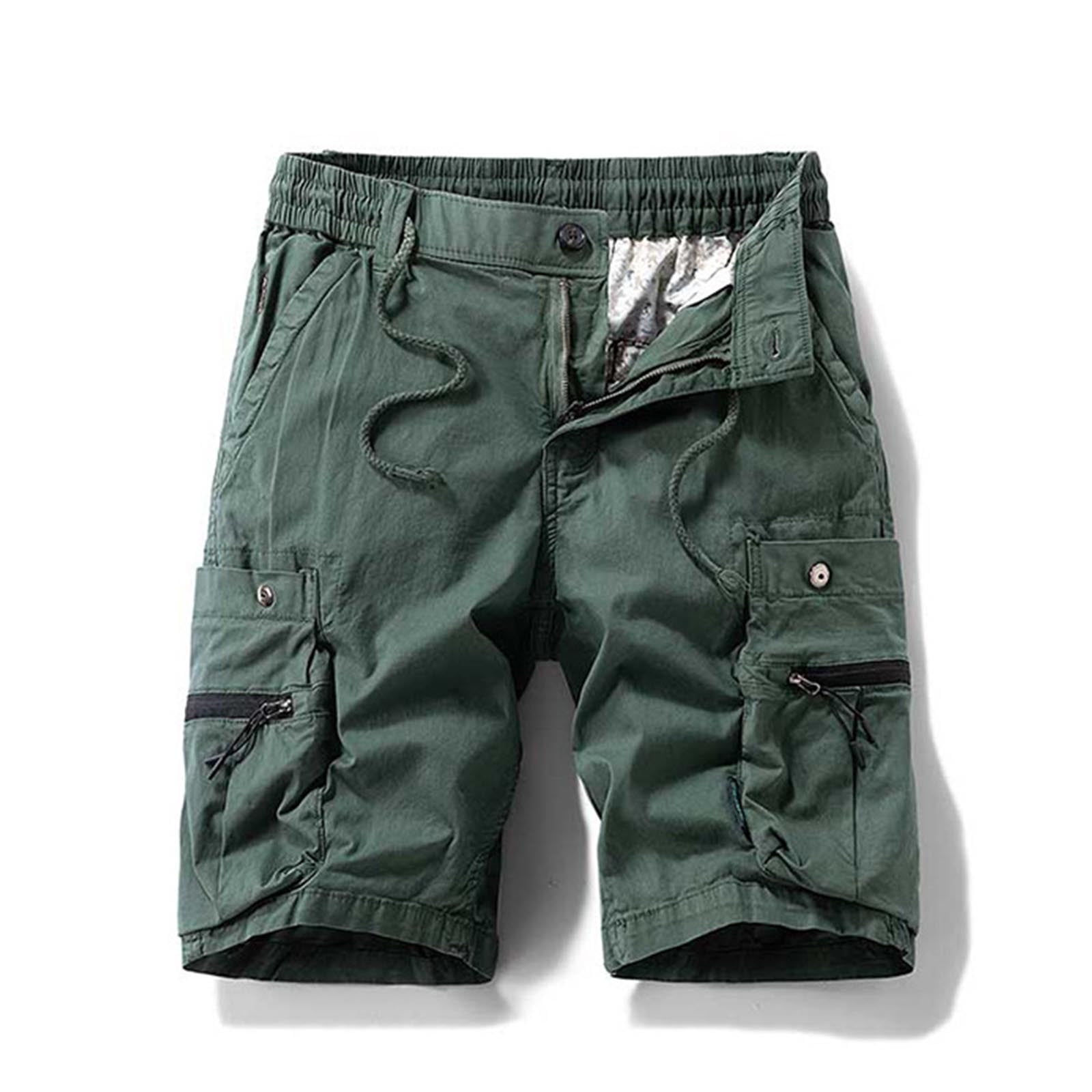Vetsdori Mens Cargo Shorts Athletic Pockets Short Pants Summer Relaxed ...