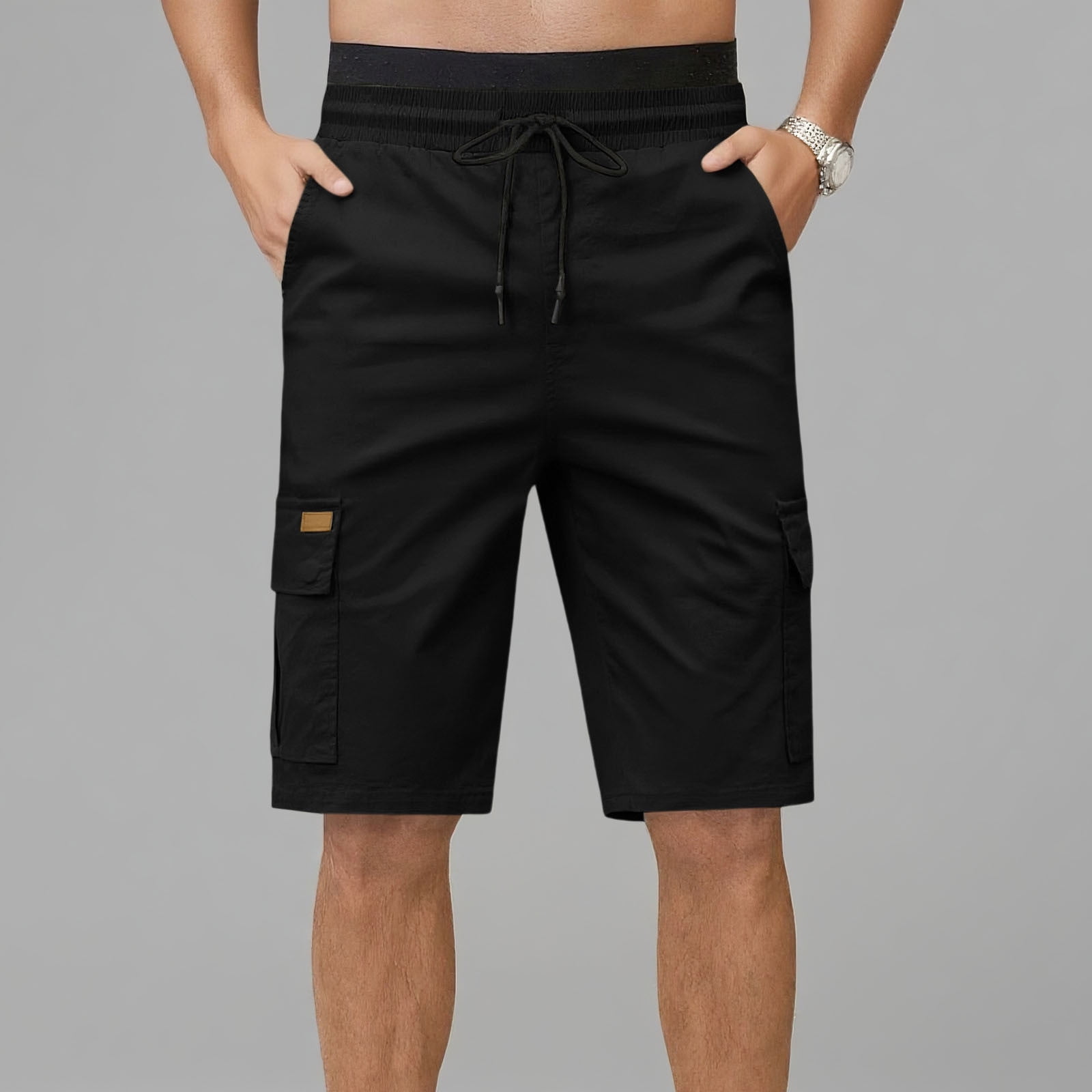 Vetsdori Mens Cargo Shorts Pockets Workout Pull-On Relaxed Fit Workout ...