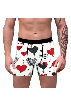 Shop Men's Boxers Hearts Print Underwear