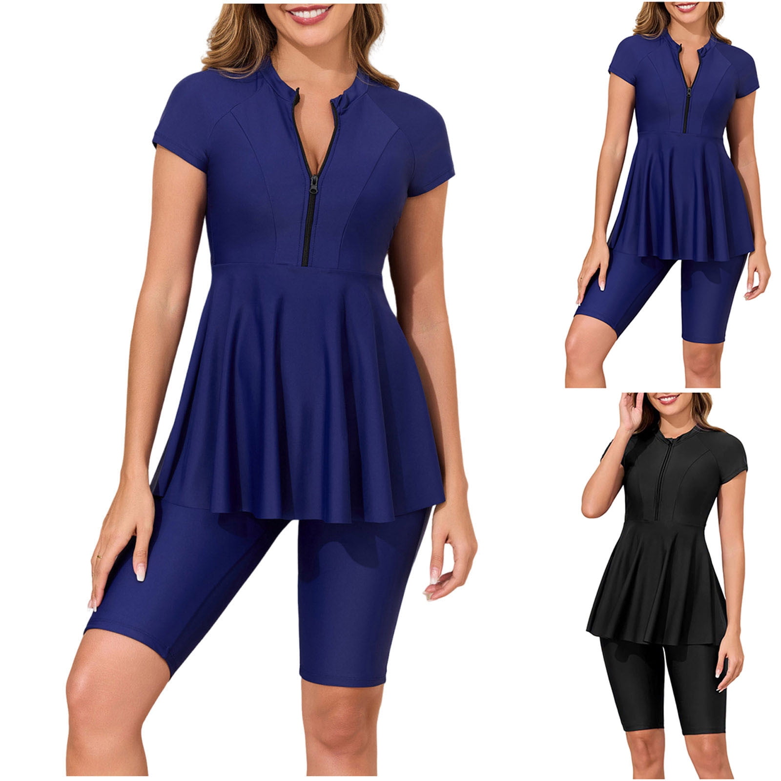 Vetsdori Womens 2 Piece Swimwear Tankini Slim Bathing Suits Summer ...