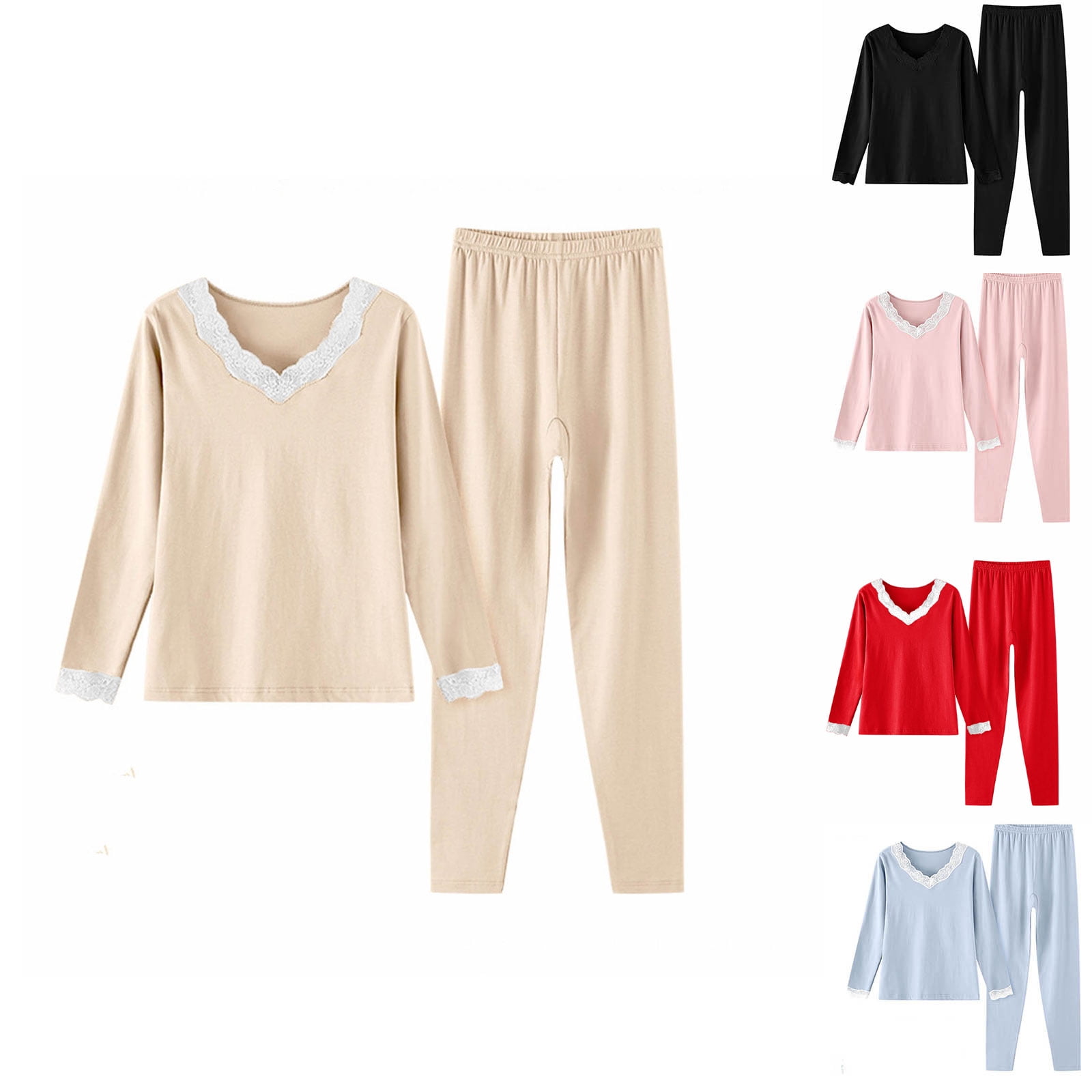 Vetsdori Womens Cotton Pajamas Soft Sets Nightwear Thermal , Sleepwear ...