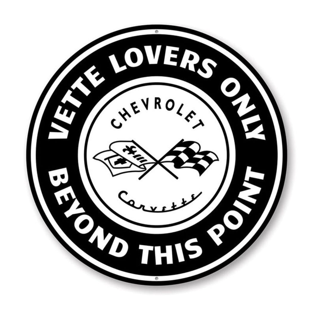 Vette Lovers Only Car Sign, Fast Car Sign, Garage Aluminum Metal Decor ...