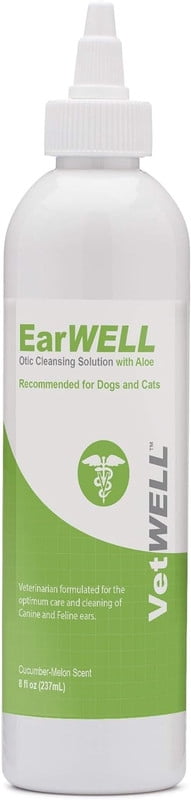 Vetwell Ear Cleaner for Dogs and Cats - Otic Rinse for Infections and ...
