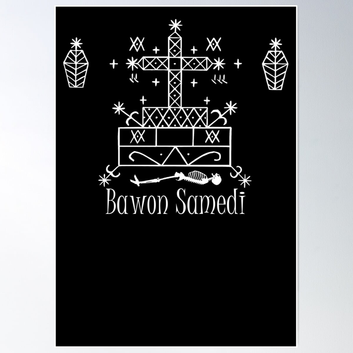 Veve Of Bawon Samedi Poster Wall Art, Modern Wall Decor For Living Room ...