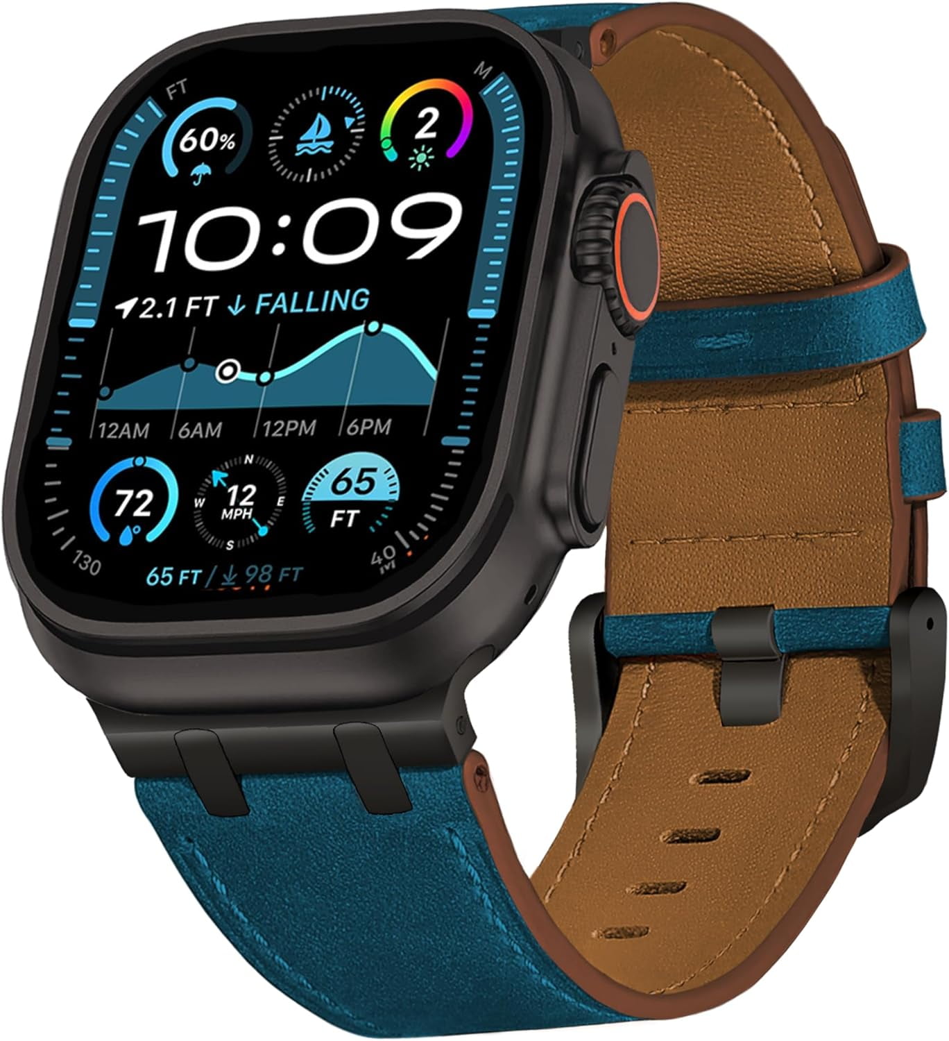 VeveXiao AP Leather Band for Apple Watch Ultra 2 Band 49mm 46mm 45mm ...