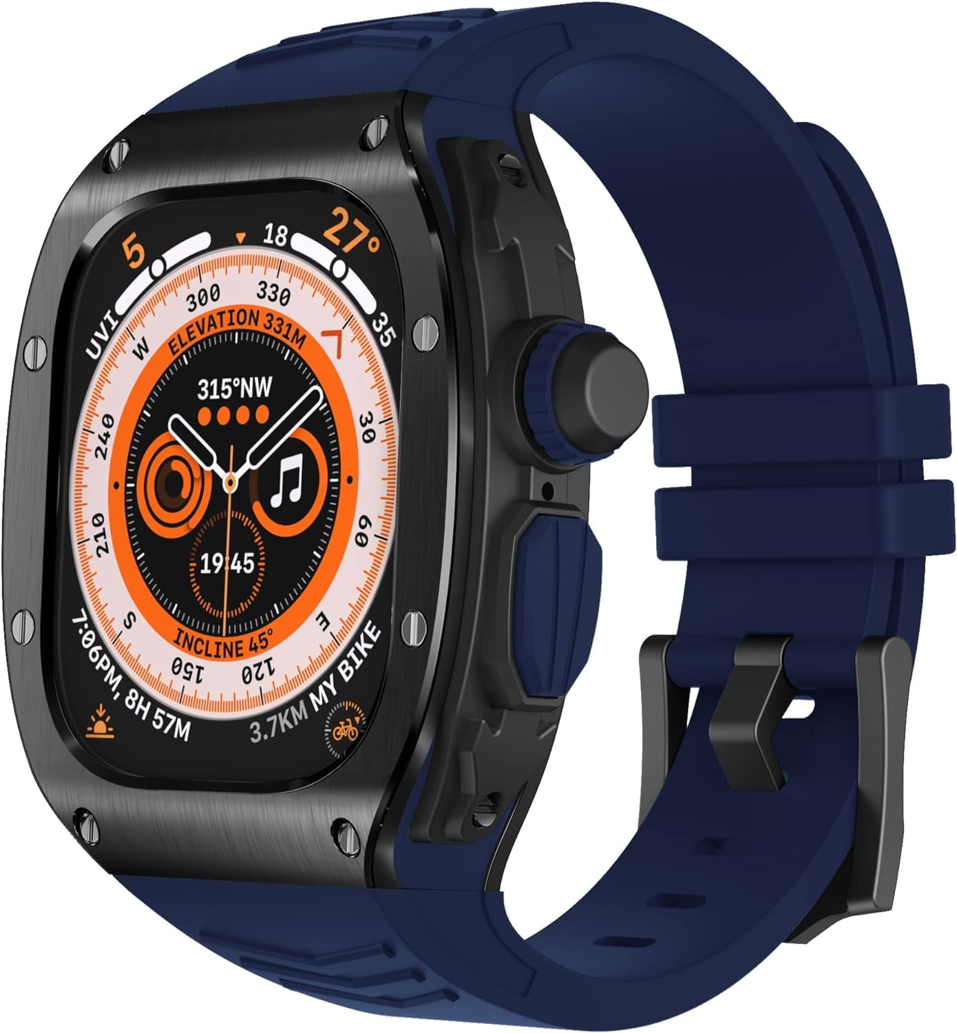 VeveXiao Rugged Case with Band for Apple Watch Ultra/Ultra 2 Bands 49mm ...