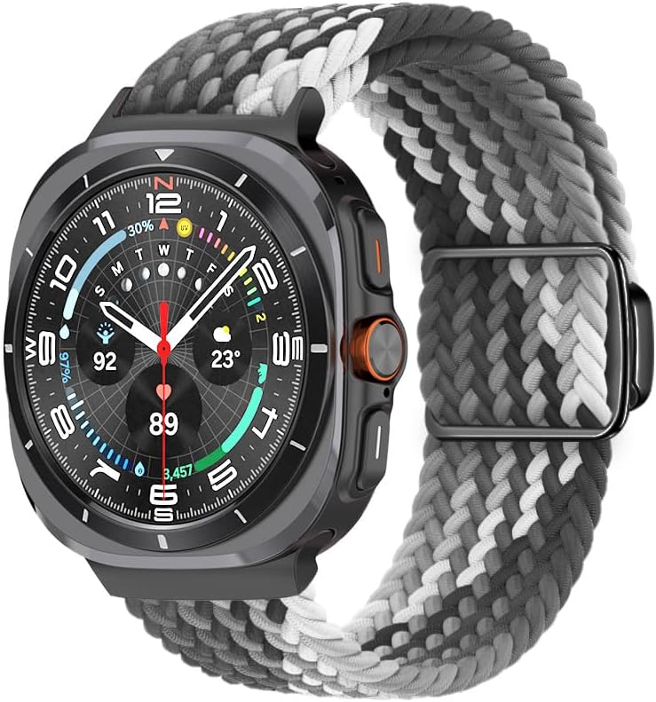 VeveXiao Rugged Magnetic Nylon Band for Samsung Galaxy Watch 7 Ultra ...