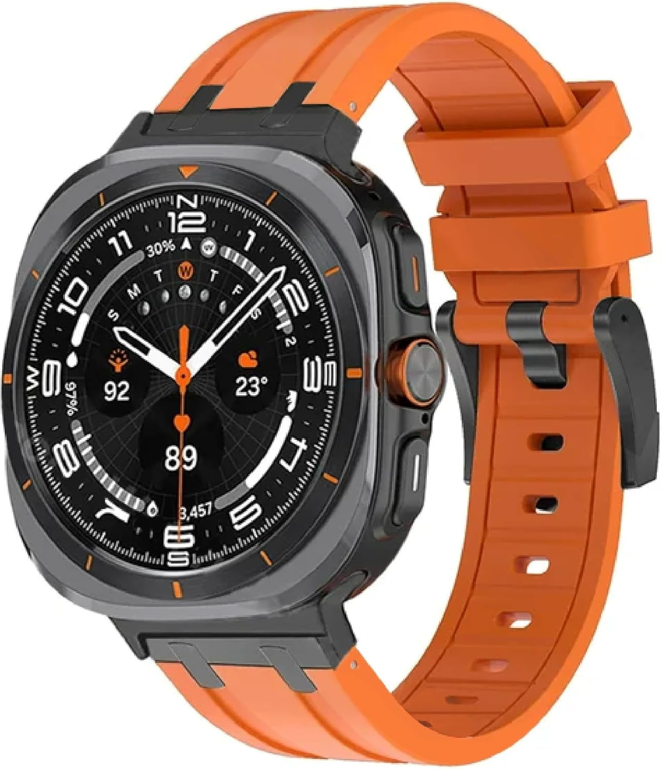 VeveXiao Rugged Silicone Band for Samsung Galaxy Watch 7 Ultra Band ...