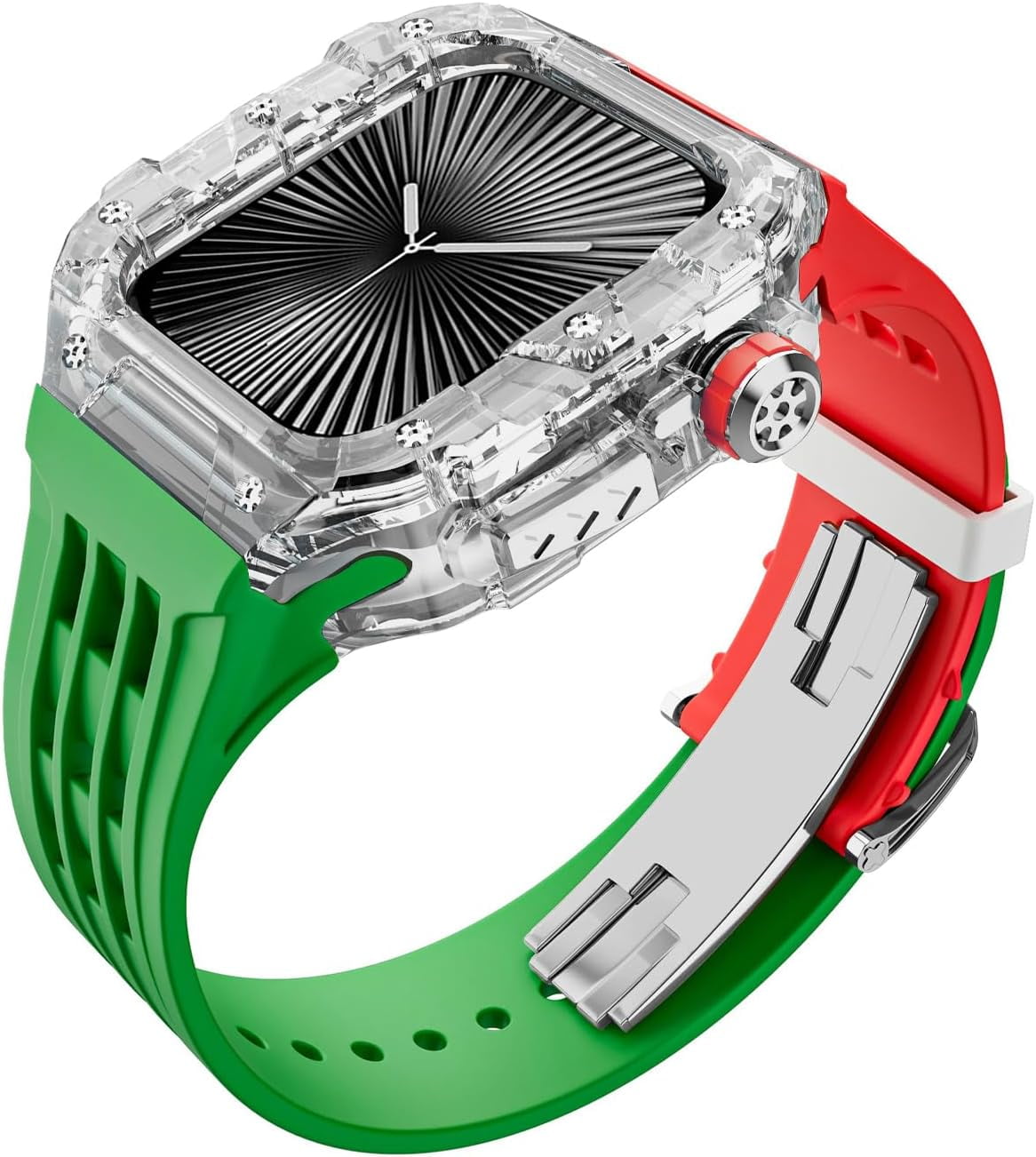 VeveXiao Transparent Designer Rugged Case with Band for Apple Watch ...