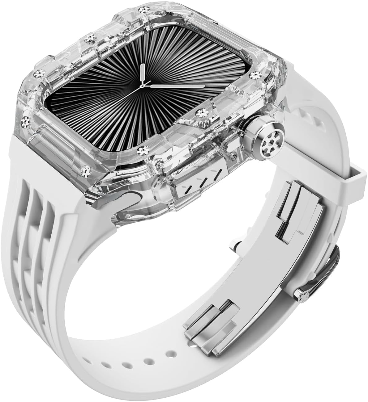 VeveXiao Transparent Designer Rugged Case with Band for Apple Watch ...