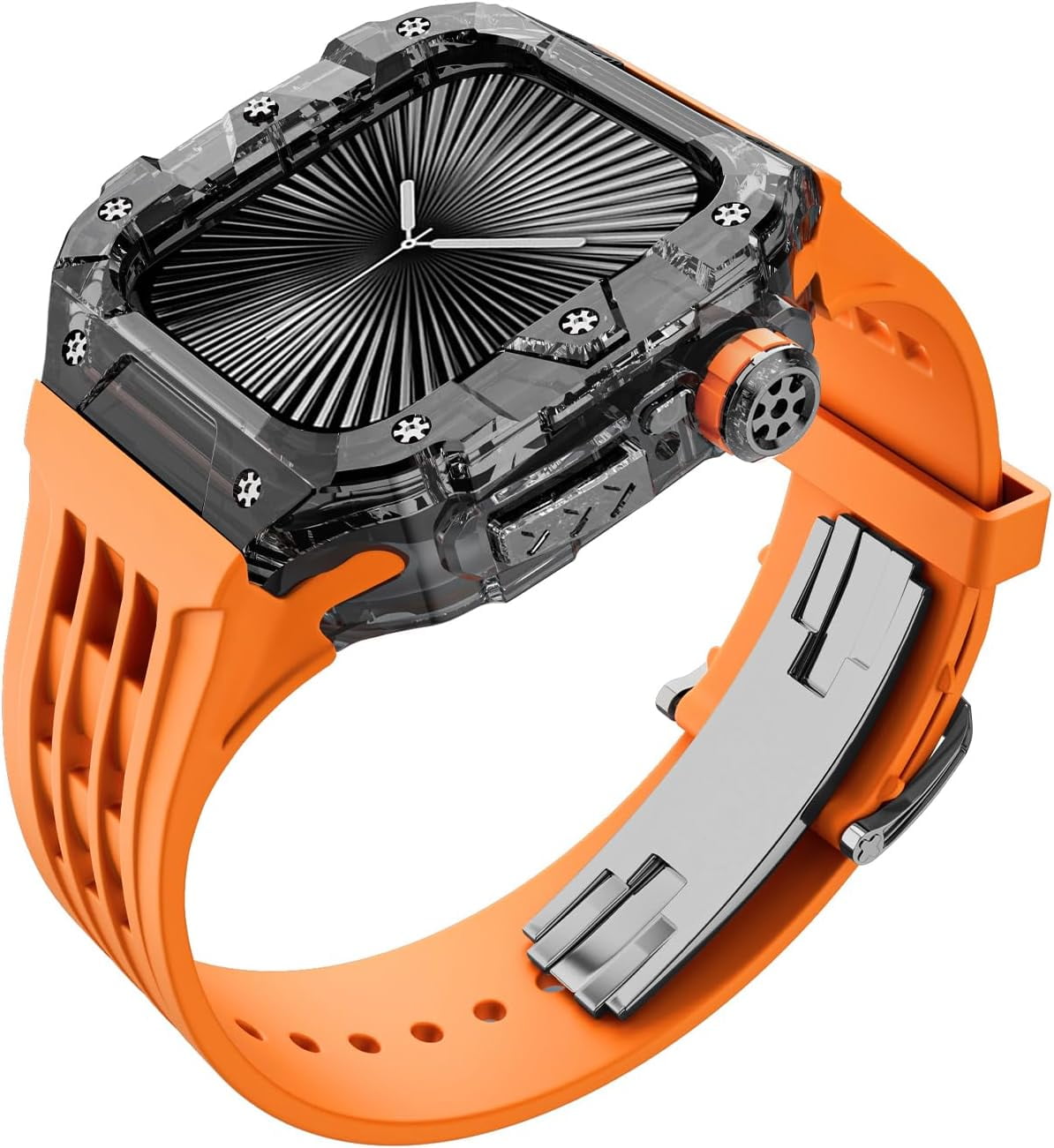 VeveXiao Transparent Designer Rugged Case with Band for Apple Watch ...