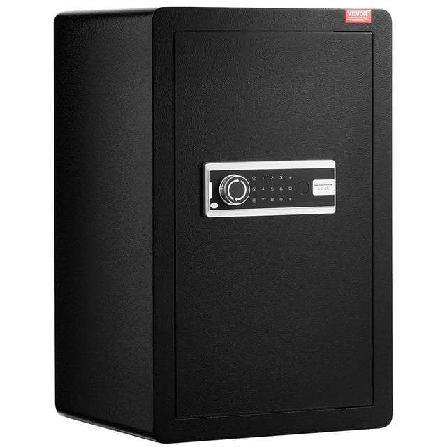Vevor 3.5 Cu. Ft. Safe Box, Single Door, Key Lock & Password, LED Light ...