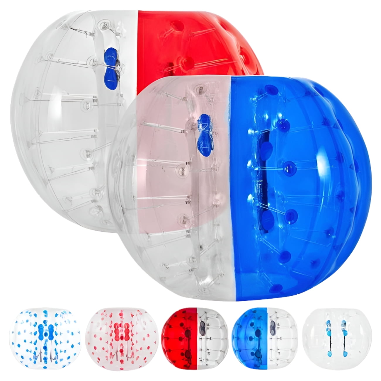 Vevor Inflatable Bumper Ball 5 ft. 1.5m Diameter, Red & Blue - 2 Piece ...