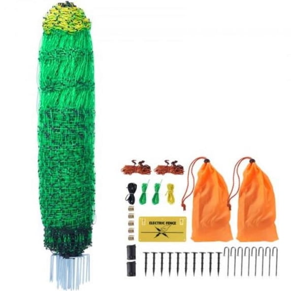 Vevor 50 in. x 164 ft. Electric Fence Netting PE Net Fencing with Posts ...