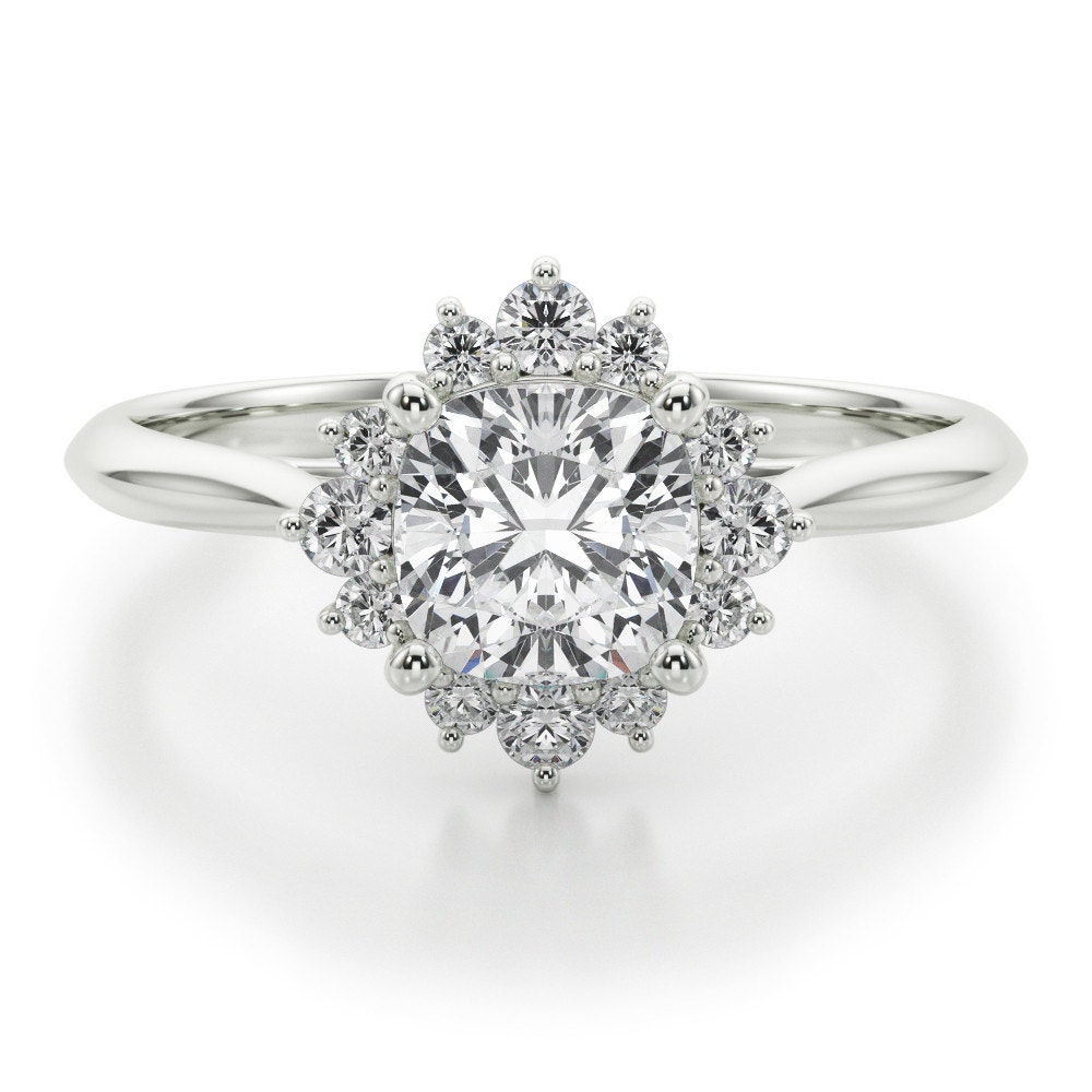 Vexa Jewel 1.8 Ct Excellent Cushion Cut Halo Diamond Engagement Ring ...