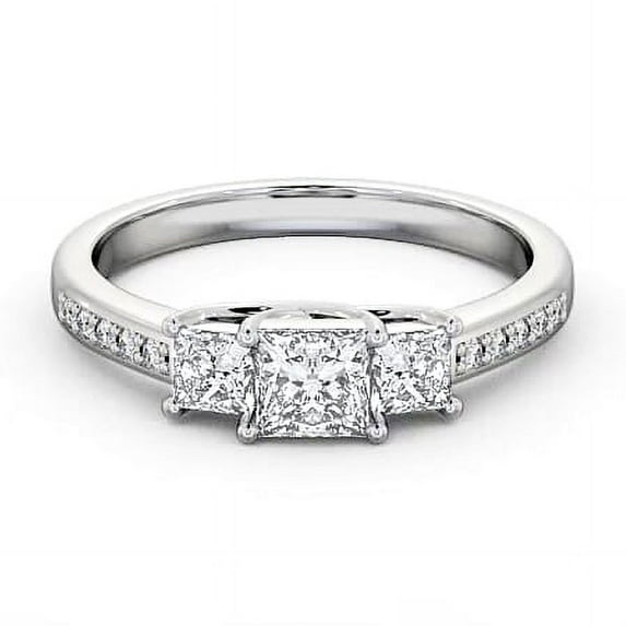 Vexa Jewel 14K White Gold Plated 2.7 Ct Excellent Princess Cut ...