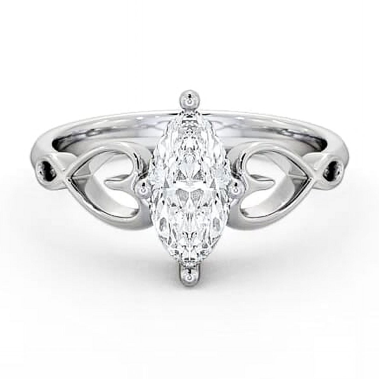Vexa Jewel 14K White Gold Plated Wedding Ring - 2 Ct Lab Created ...