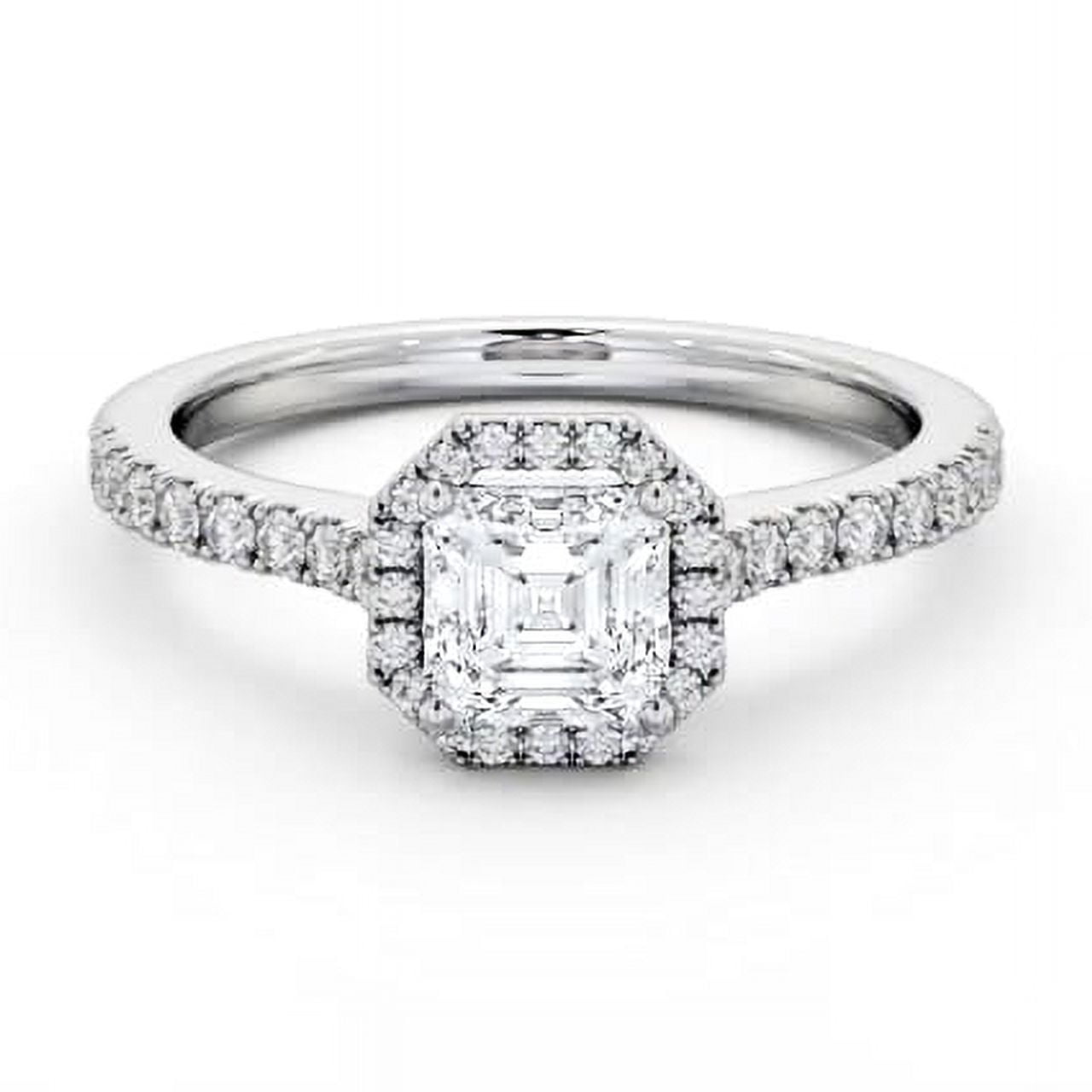 Vexa Jewel 2.1 Ct Asscher Cut Lab Created Diamond Engagement Ring - 14K ...