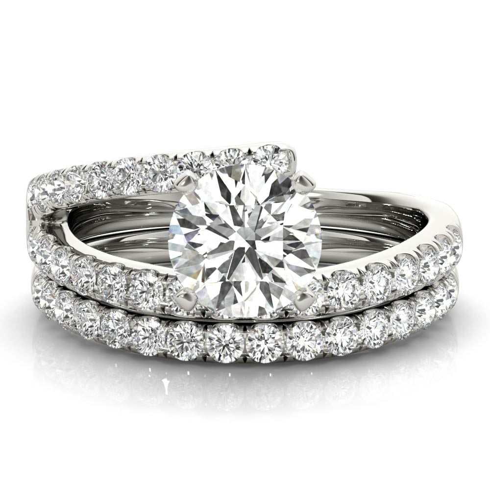 Vexa Jewel 2 Ct Brilliant Round Cut Engagement Ring - 14K White Gold ...