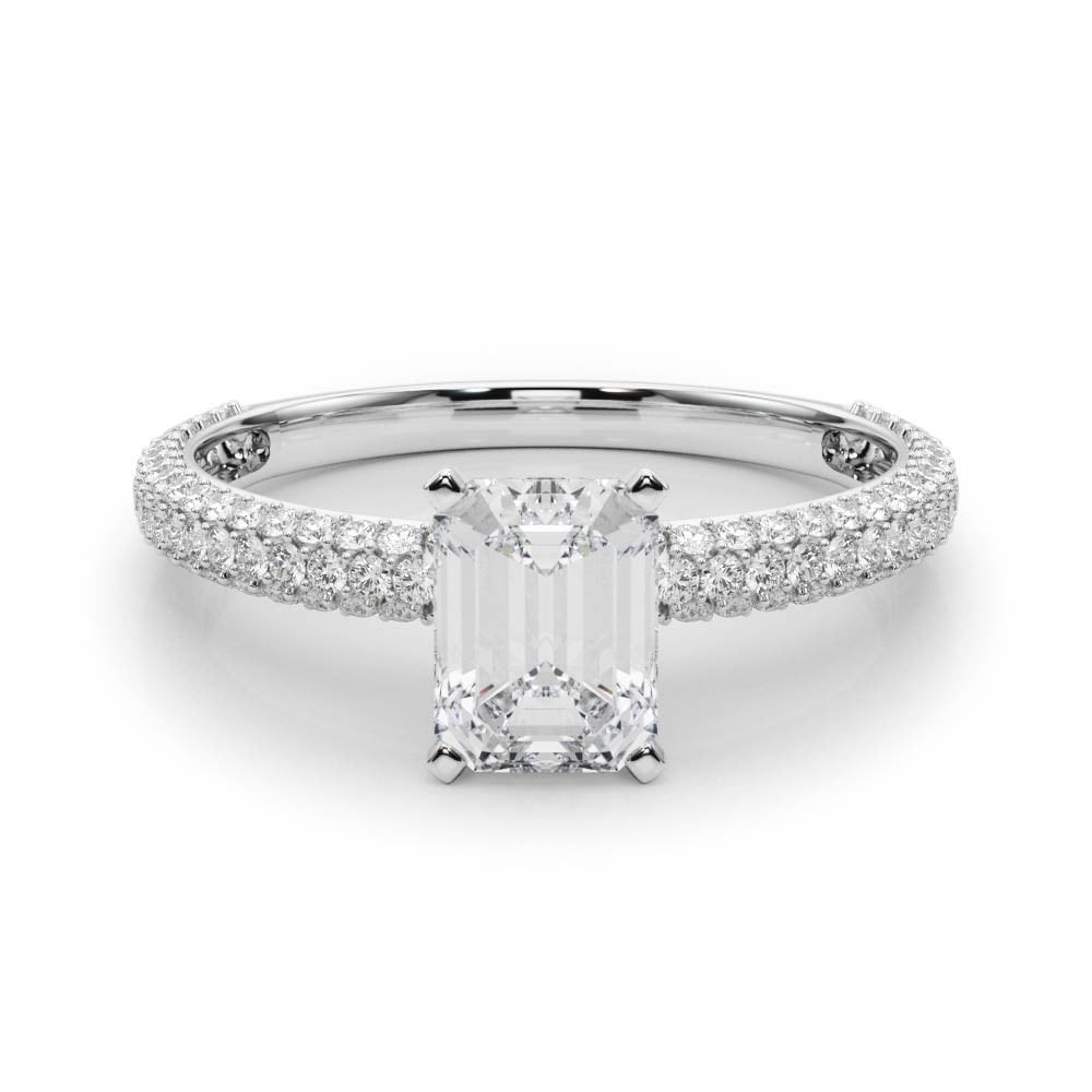 Vexa Jewel 2 Ct Emerald Cut Lab Created Diamond Engagement Ring - 14K ...