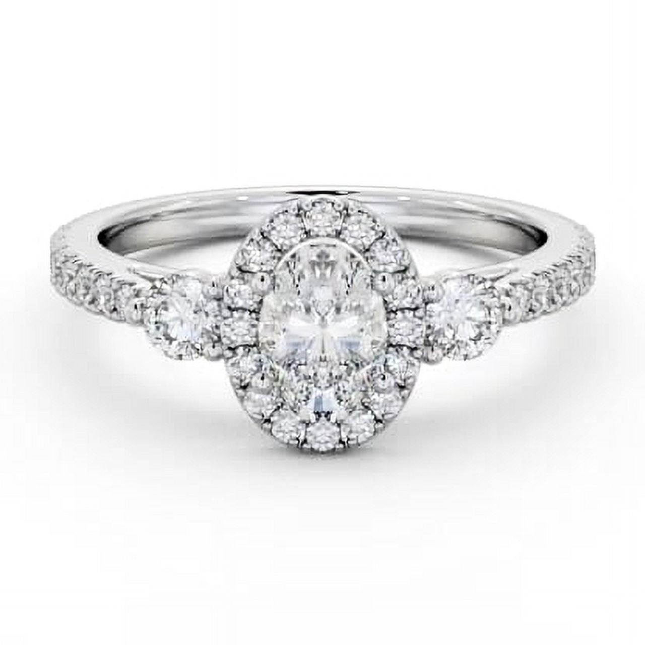 Vexa Jewel Elegant 2 Ct Oval Cut Diamond Engagement Ring - Lab Created ...