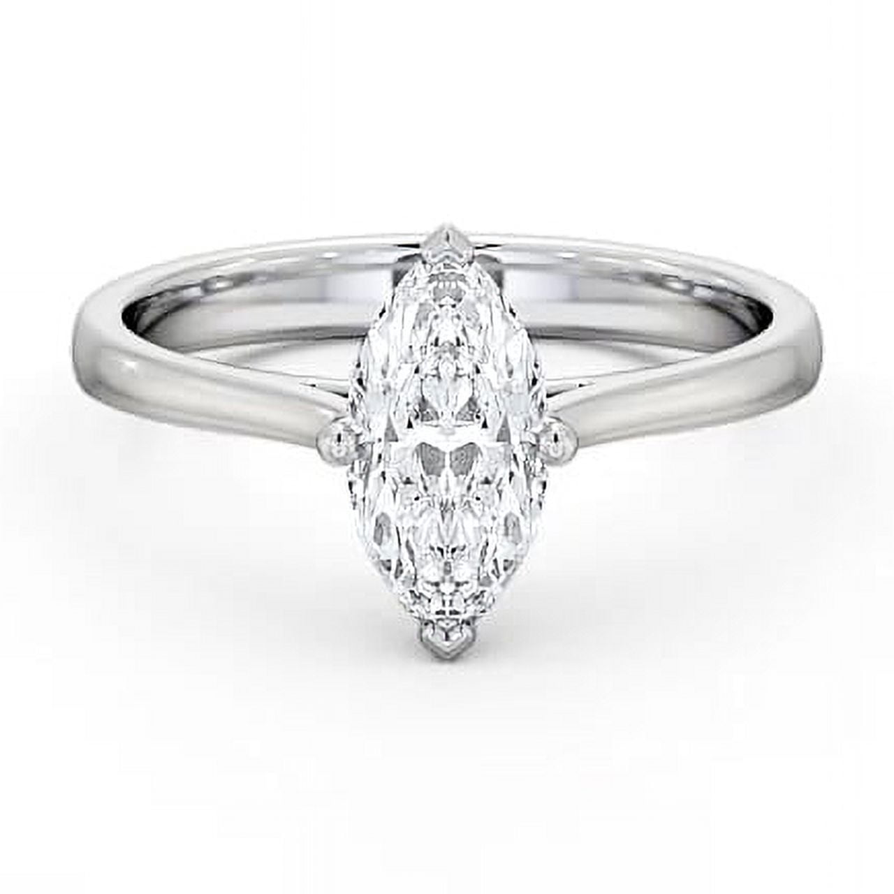 Vexa Jewel Silver Ring - Excellent 2.1 Ct Marquise Cut Lab Created ...