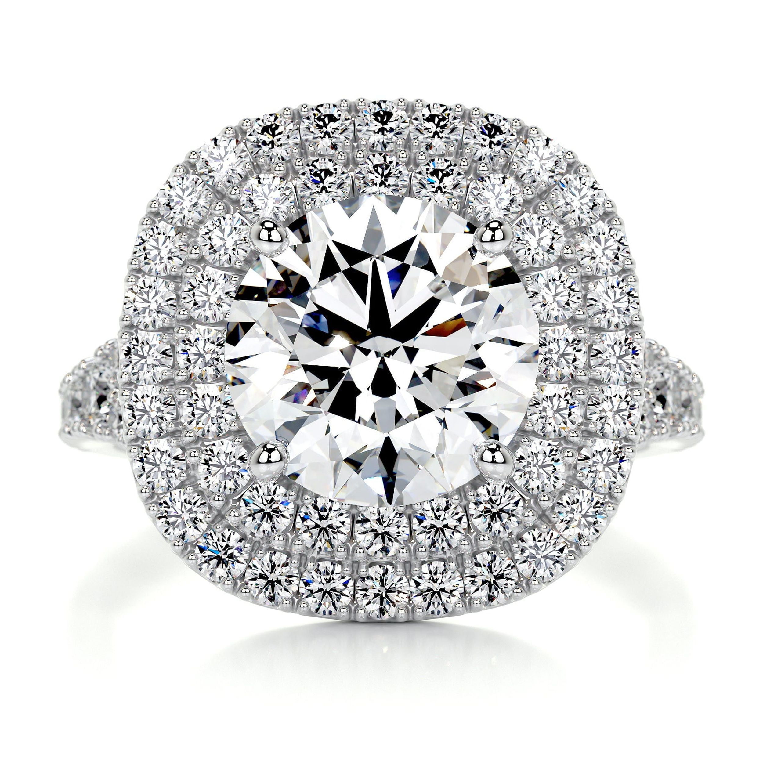 Vexa Jewel Wedding Ring - 14K White Gold Plated Diamond Ring for Her ...