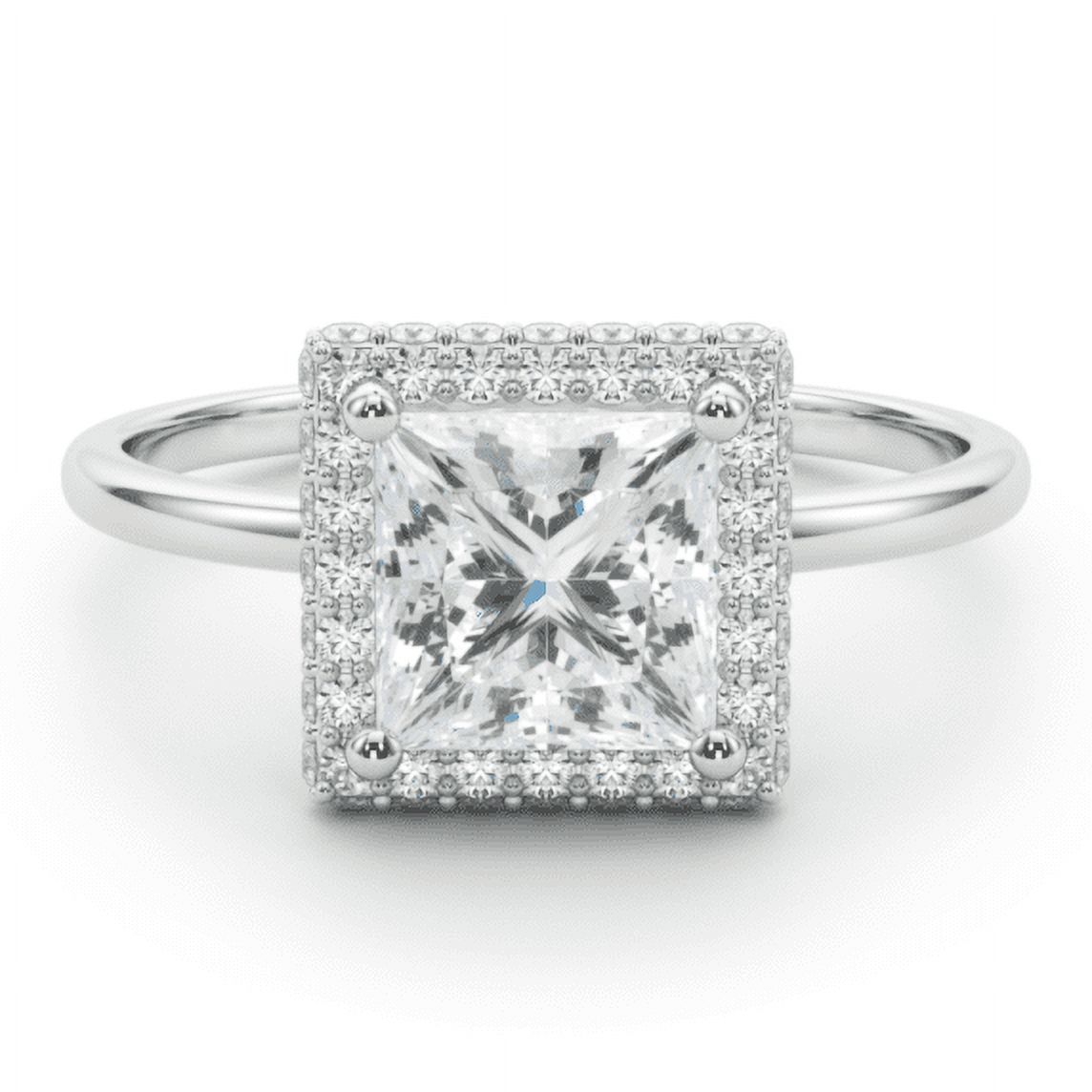 Vexa Jewelry 1.8 Ct Excellent Princess Cut Hidden Halo Engagement Ring ...