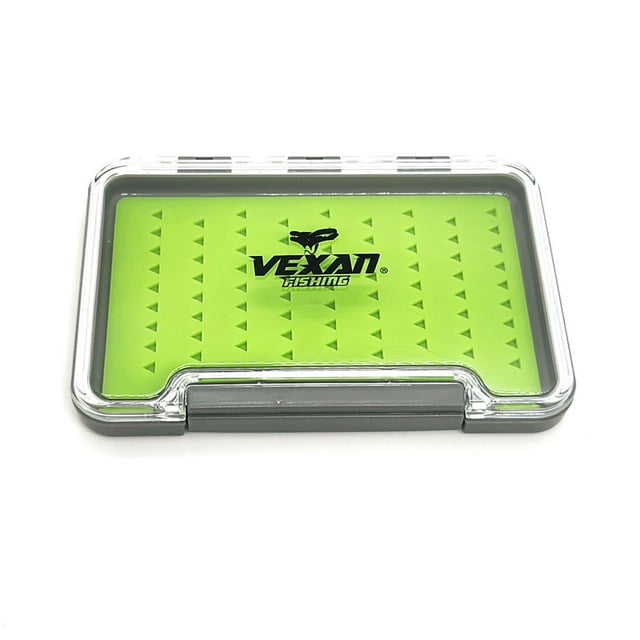 Vexan Single-Sided Slim Ice Fishing Jig Box with Silicone Insert for ...